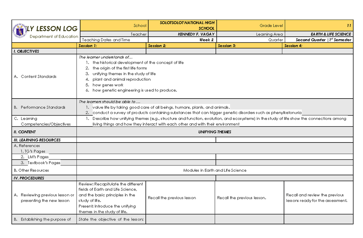 DLL ELS Quarter 2 WEEK 2 - this material is just for references only ...