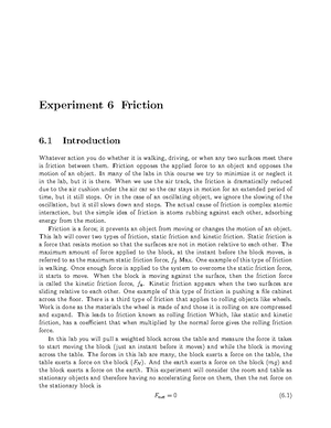 Experiment Nine - Experiment 9 Impulse and Momentum 9 Introduction The ...