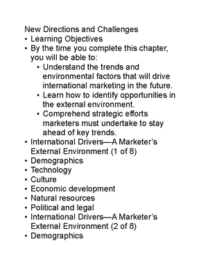 Chapter 12 mkt - notes - Chapter 12 Global Marketing of Services ...