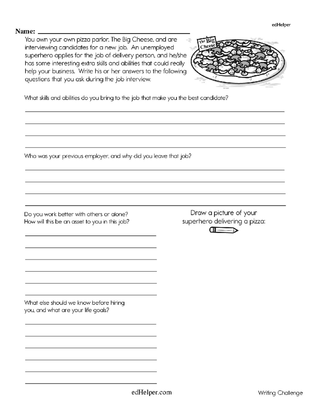 6th grade writing worksheets - Name: Name: *RDO :ULWH D GLDORJXH - Studocu