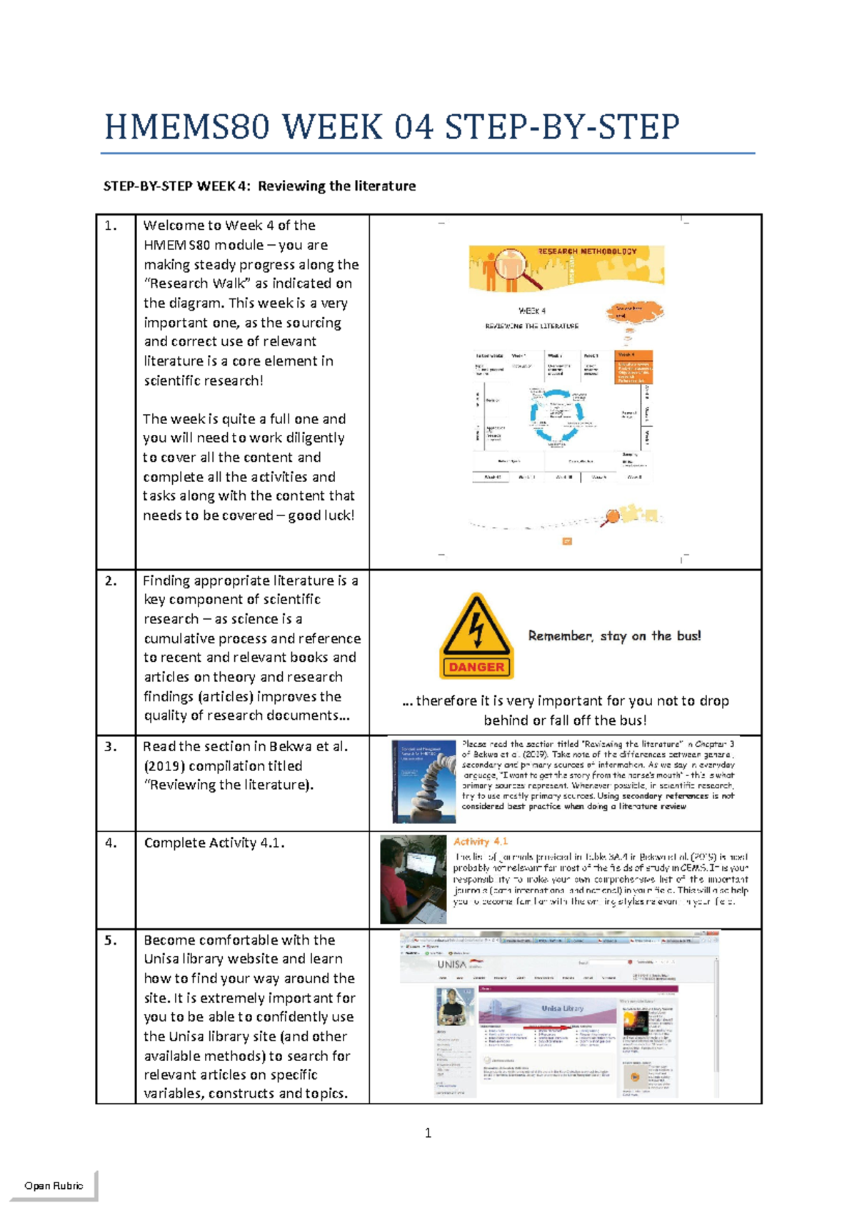 Hmems 80 WEEK 04 STEP BY STEP - 1 HMEMS80 WEEK 04 STEP‐BY‐STEP STEP‐BY‐STEP WEEK 4: Reviewing ...