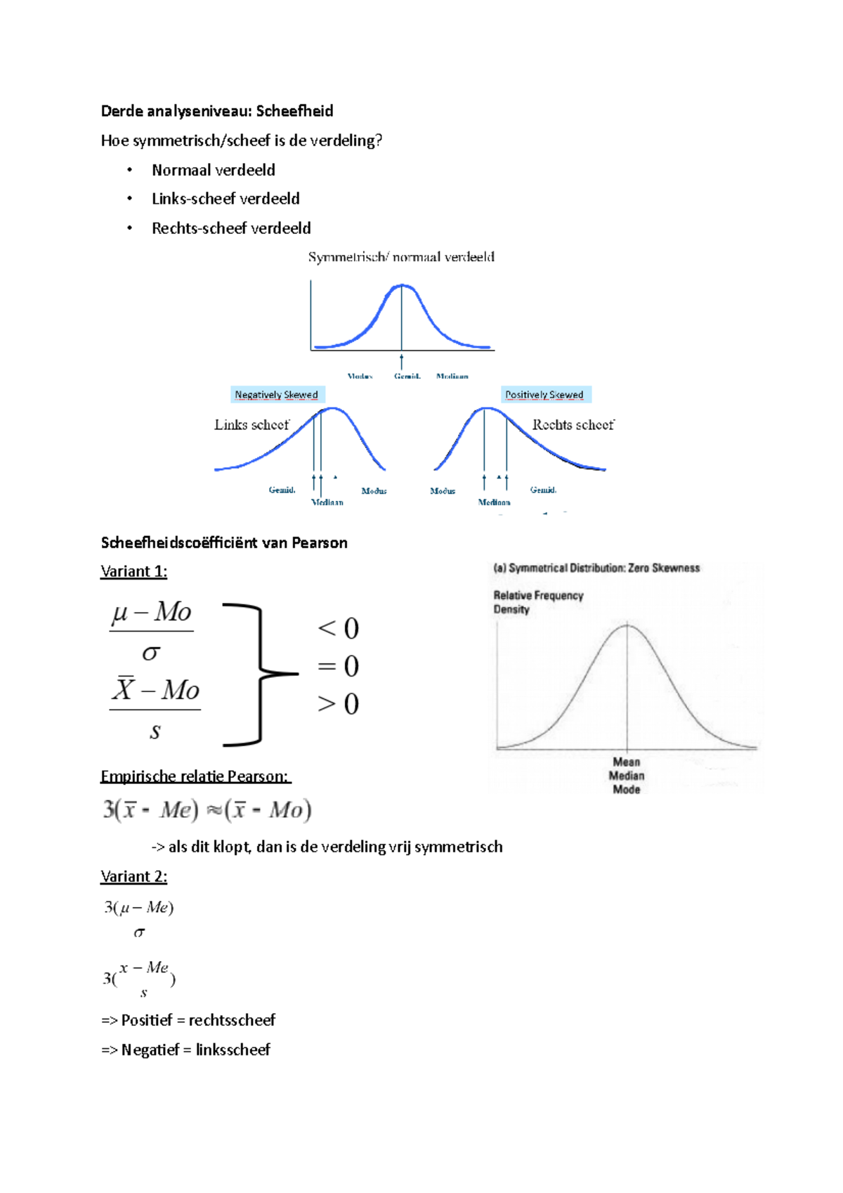 Statistiek les 10 deel 2 - Derde analyseniveau: Scheefheid Hoe ...