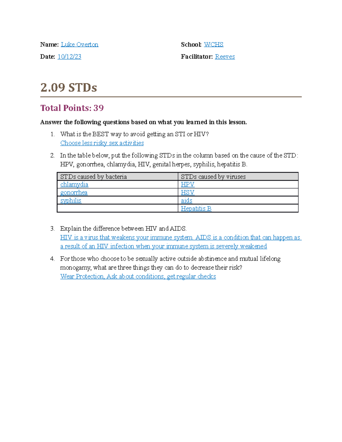 02-09 task - daily health worksheet - Name: Luke Overton Date: 10/12 ...