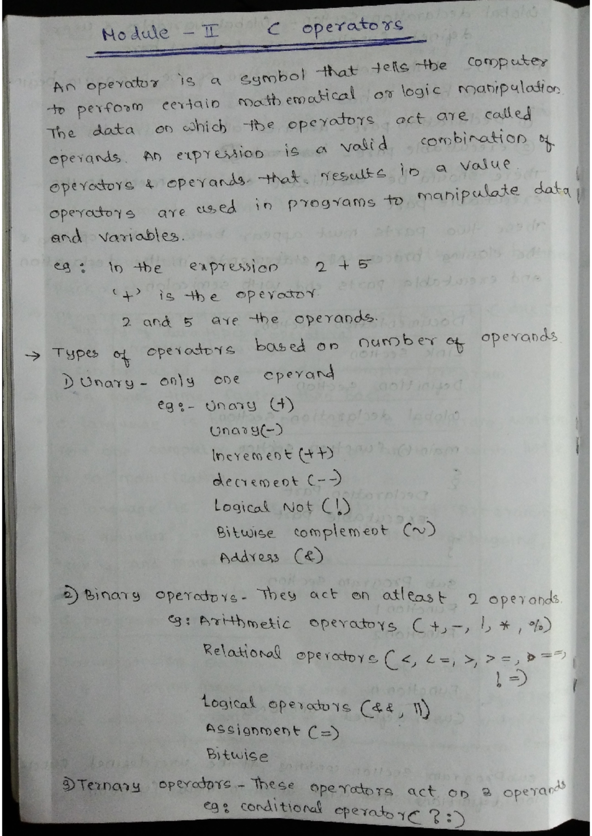 Operators in C - Sem 2 problem solving using c - Bsc. Computer science ...