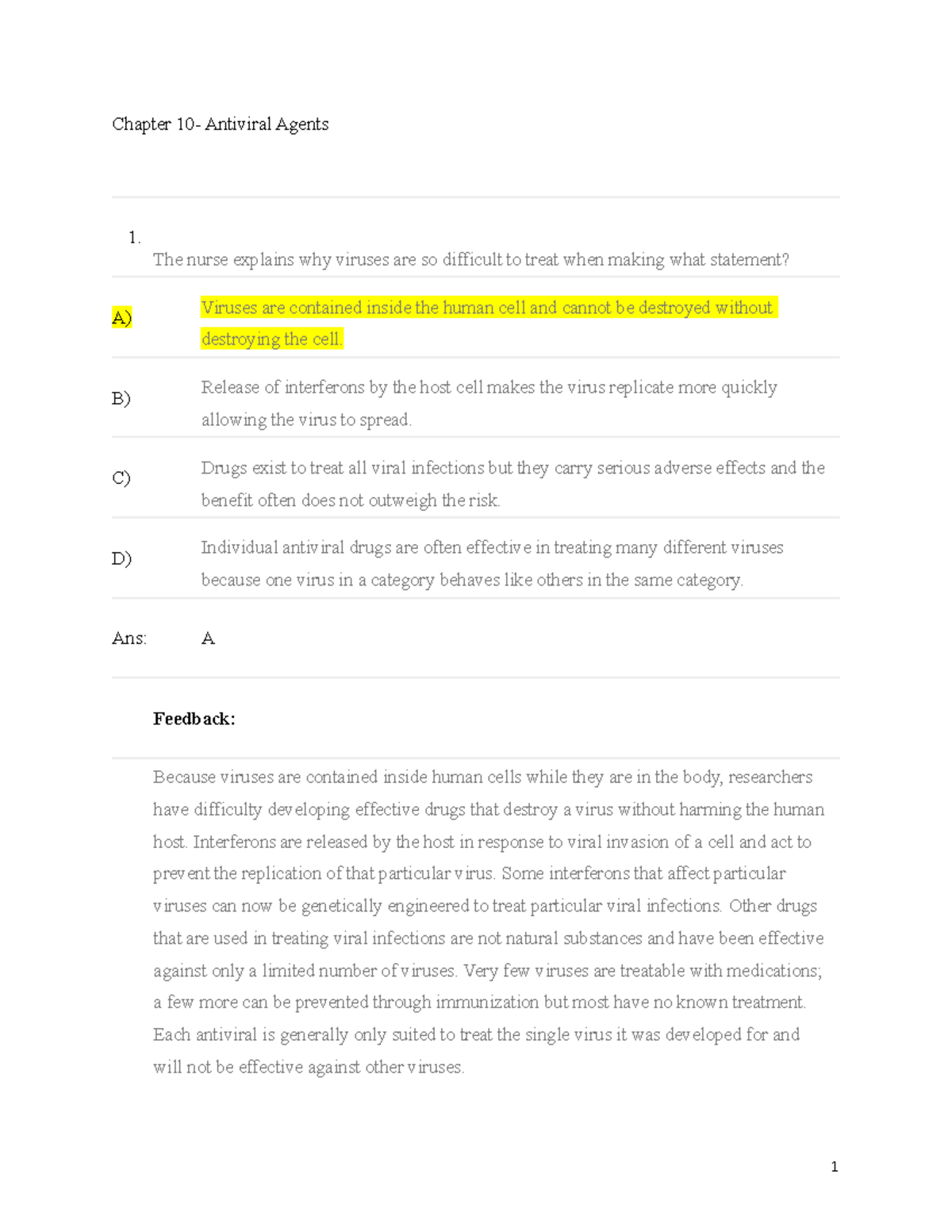 Ch10 - Focus on Nursing Pharmacology 6e Instructor Test Bank - Chapter ...