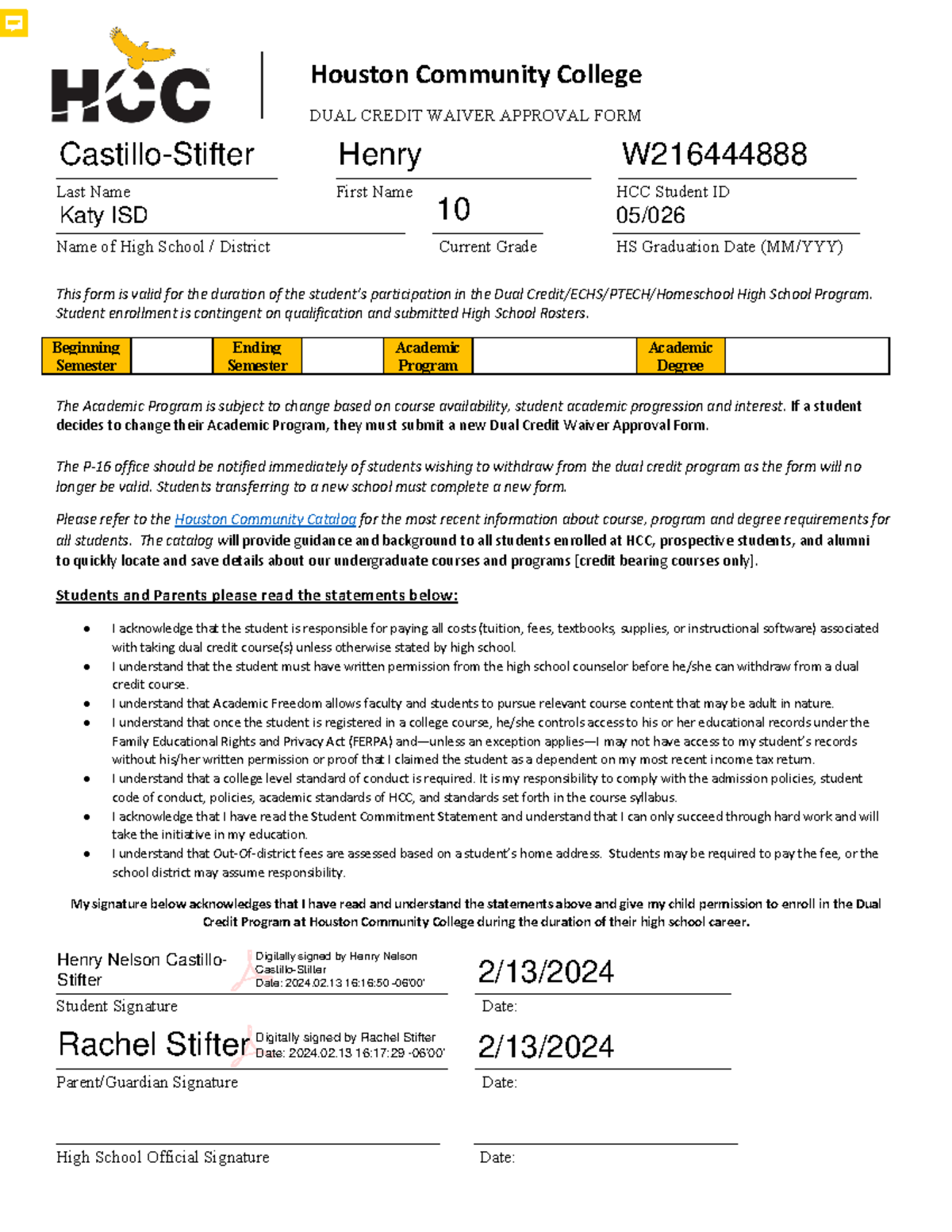 DC Paperwork-combined 2-1 - Houston Community College DUAL CREDIT ...