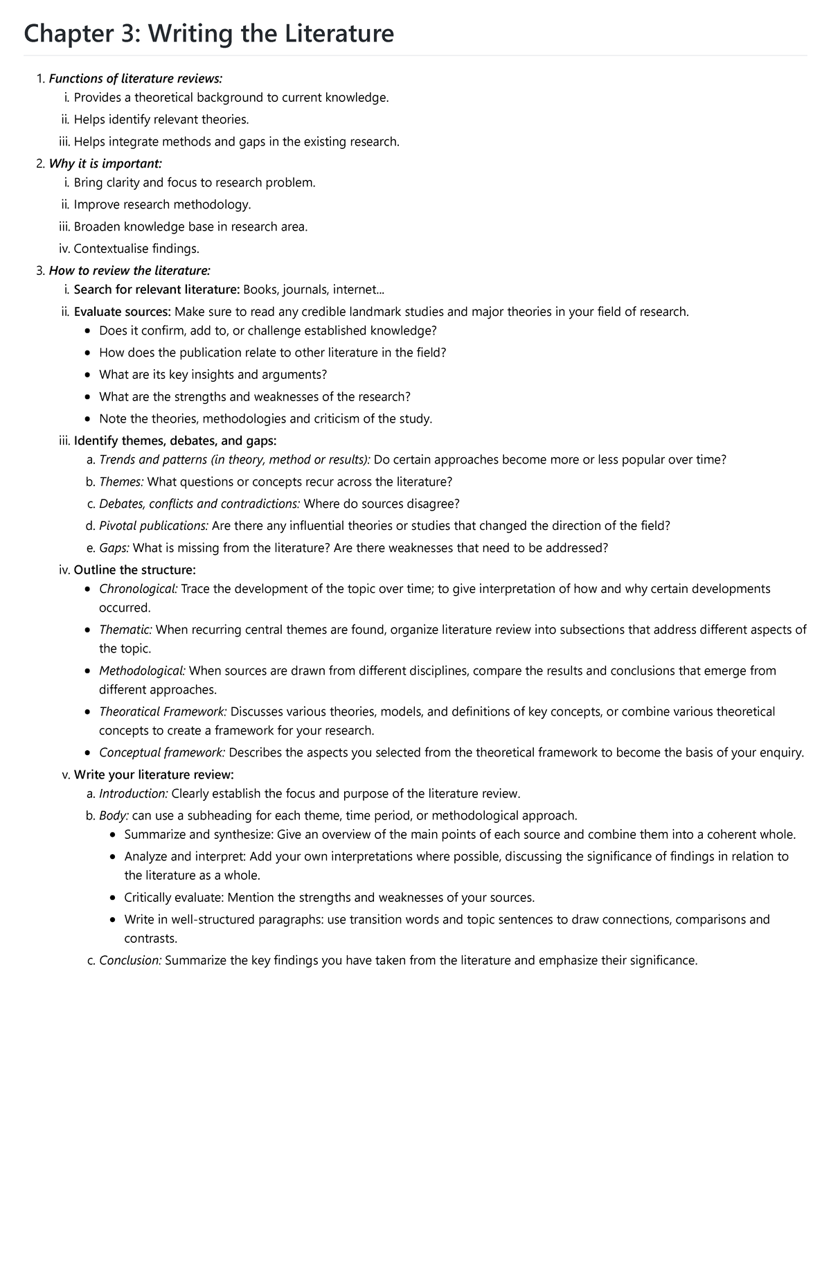 C3: Writing the literature - Chapter 3: Writing the Literature ...