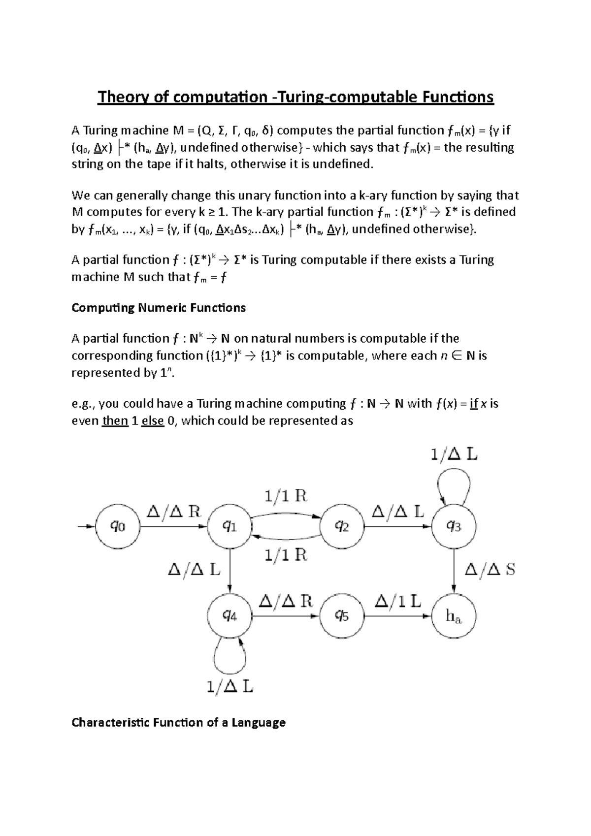 Theory Of Computation Turing Computable Functions We Can Generally