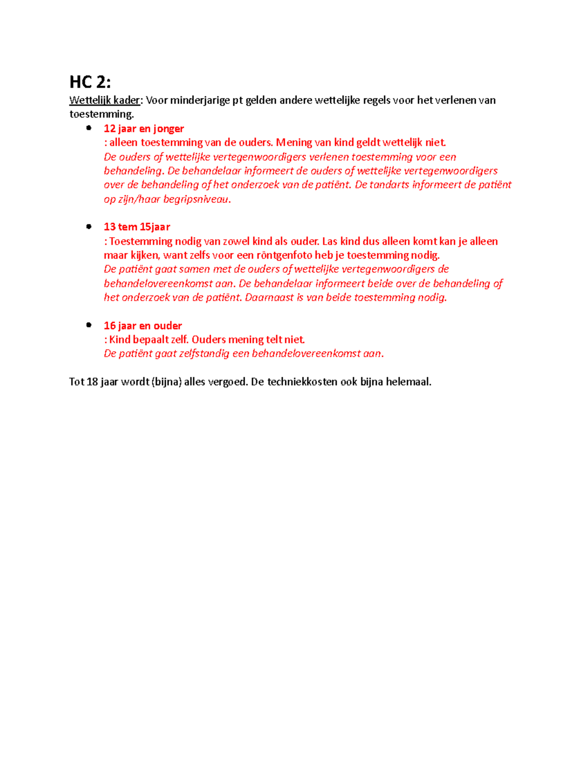 Kindertandheelkunde HC Wisselfase en Blijvend gebit - HC 2: Wetelijk ...