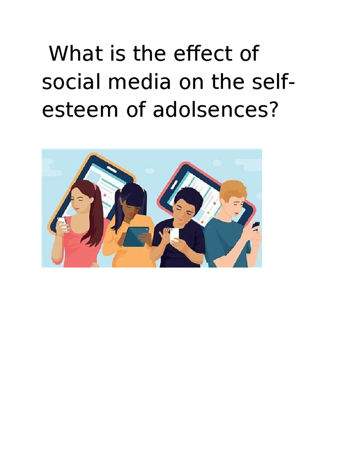 Unit 3 NEW - What is the effect of social media on the self- esteem of ...