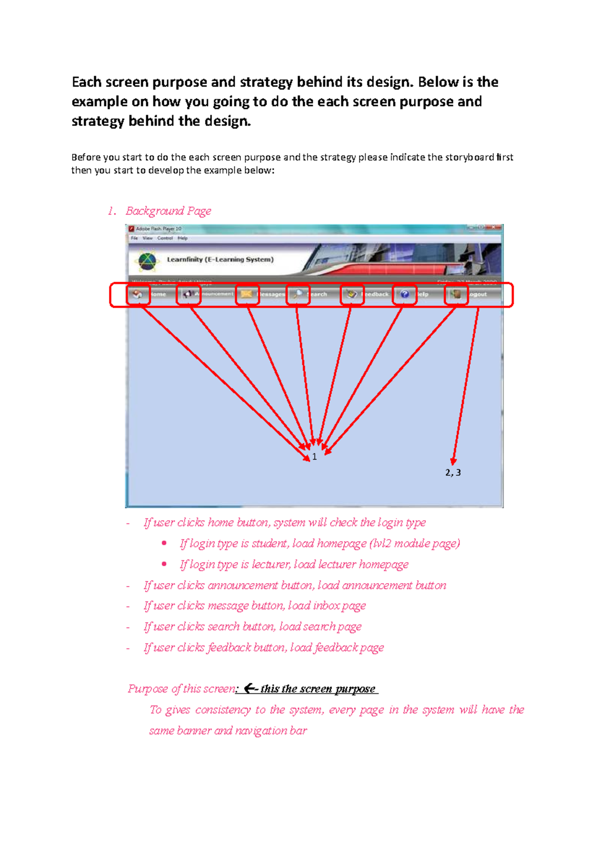 Screen Design Strategies - Each screen purpose and strategy behind its ...