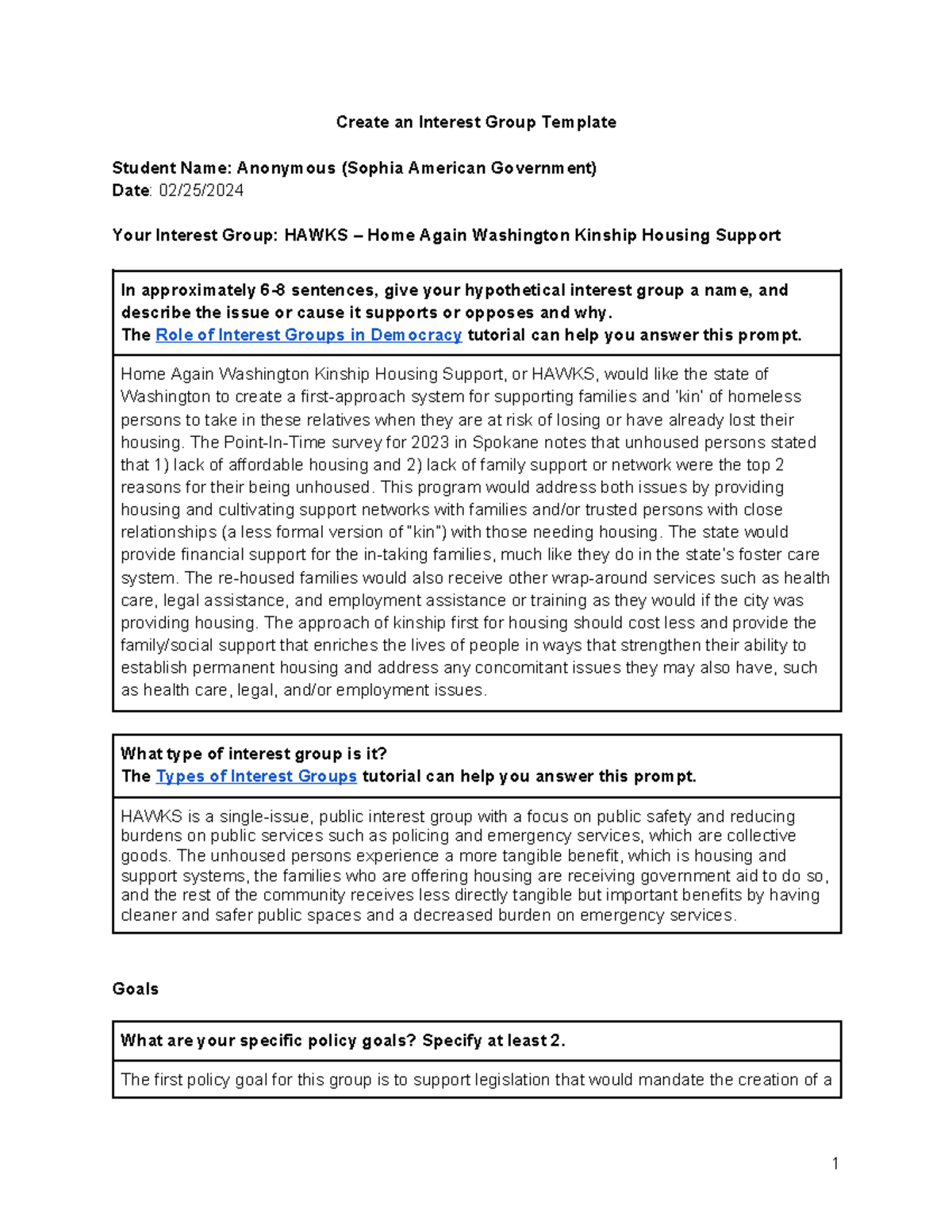 Create an Interest Group Template Sample - Create an Interest Group ...