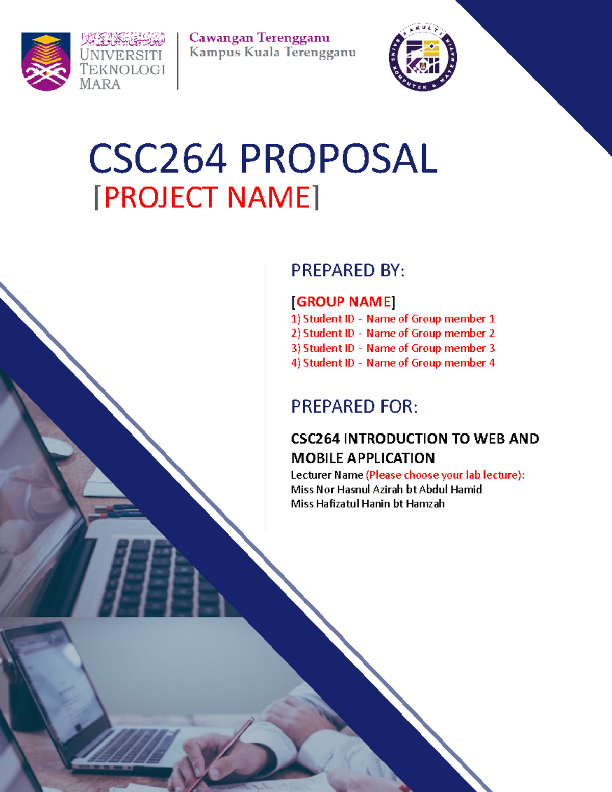 CSC264 - GP Proposal Template & Rubric - CSC264 PROPOSAL [PROJECT NAME] PREPARED BY: [GROUP NAME ...