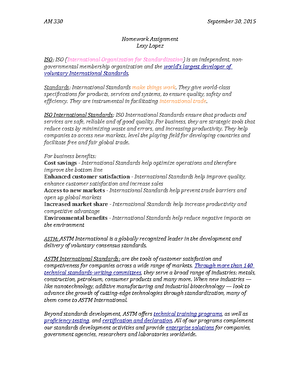 Assignment 1 - Everyone gets a 100% on homework - AM 330 August 27 ...