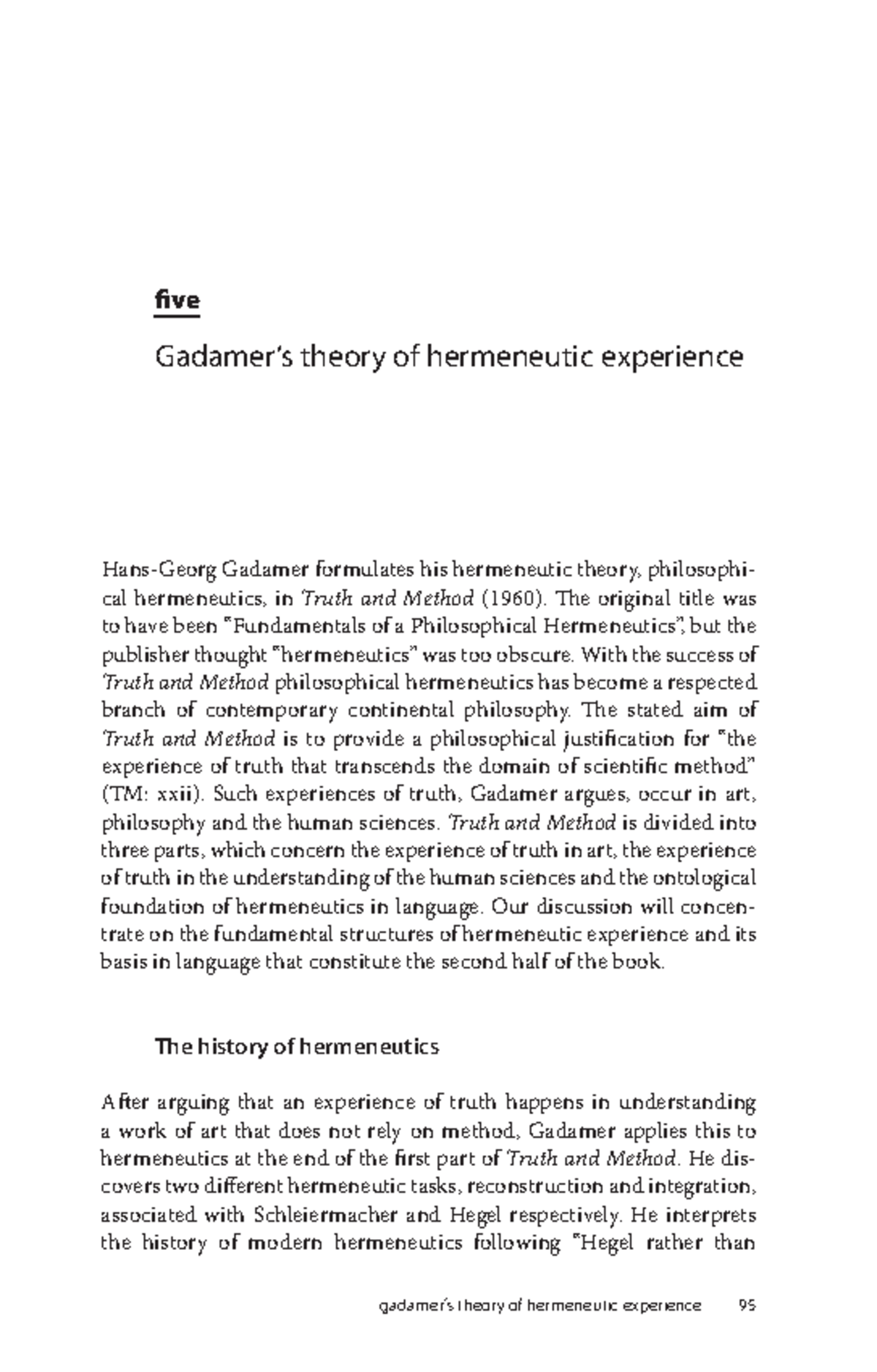 Understanding Hermeneutics ( PDFDrive )-104-141 - gadamer’s theory of ...