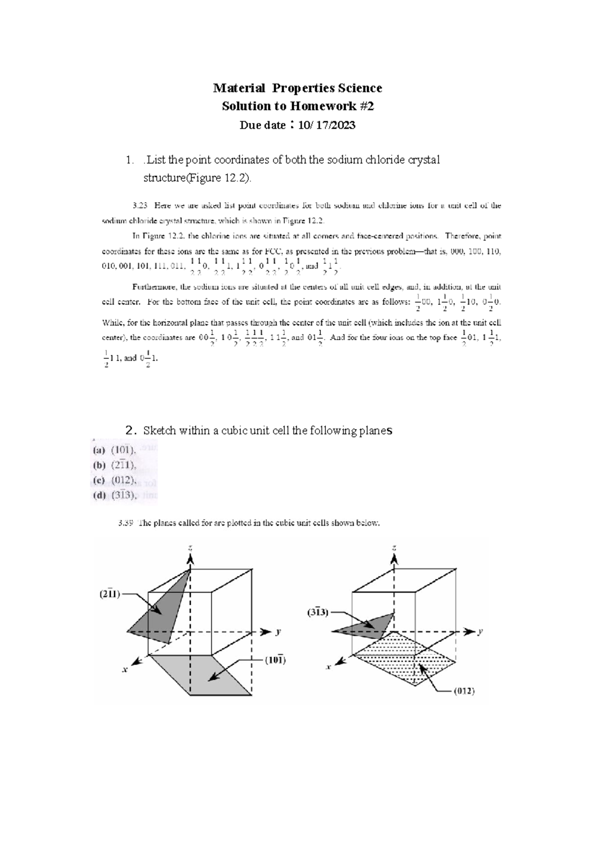 MPS HW(2) Soln 102623 - Solution to homework #2 for practice - Material ... MPS HW(2) Soln 102623 - Solution to homework #2 for practice - Material ...