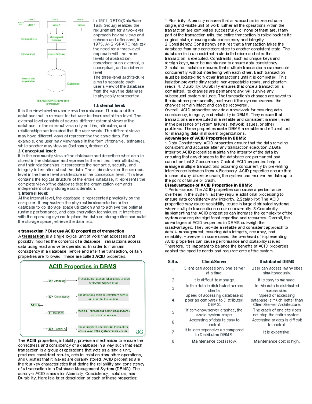MCS-23 - BCA - In 1971, DBTG(DataBase Task Group) realized the ...