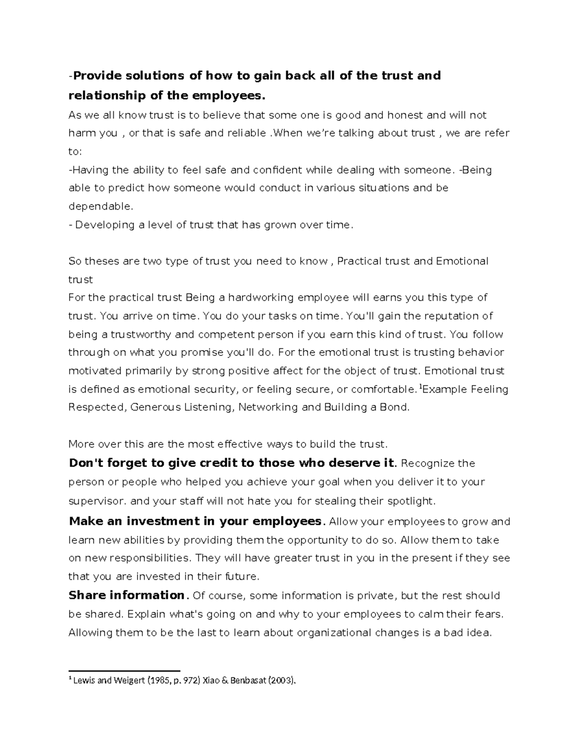 3 . Gain back trust - marketing - Provide solutions of how to gain back ...