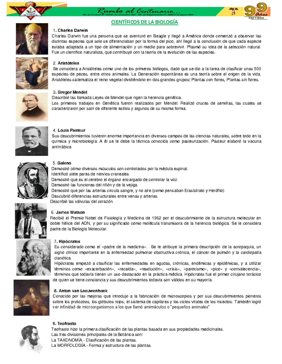 T1 Cientificos de la biologia - Charles Darwin Charles Darwin fue una ...