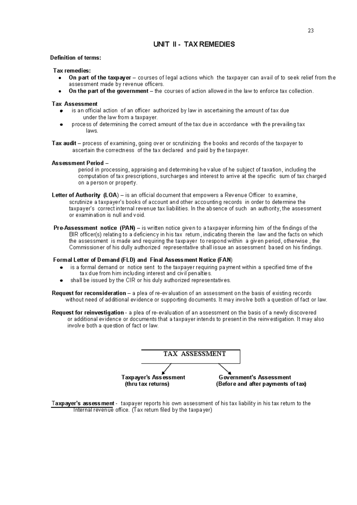 Unit-ii-tax-remedies compress - UNIT II - TAX REMEDIES Definition of ...