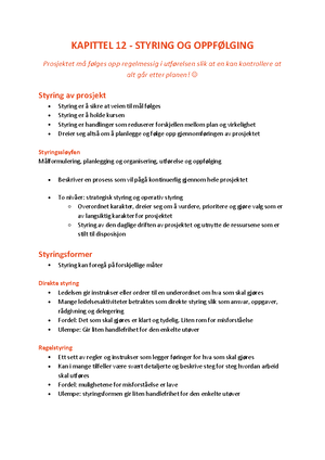 Arbeidskrav i prosjektledelse - 1 Arbeidskrav i ORG2000 Prosjektledelse ...