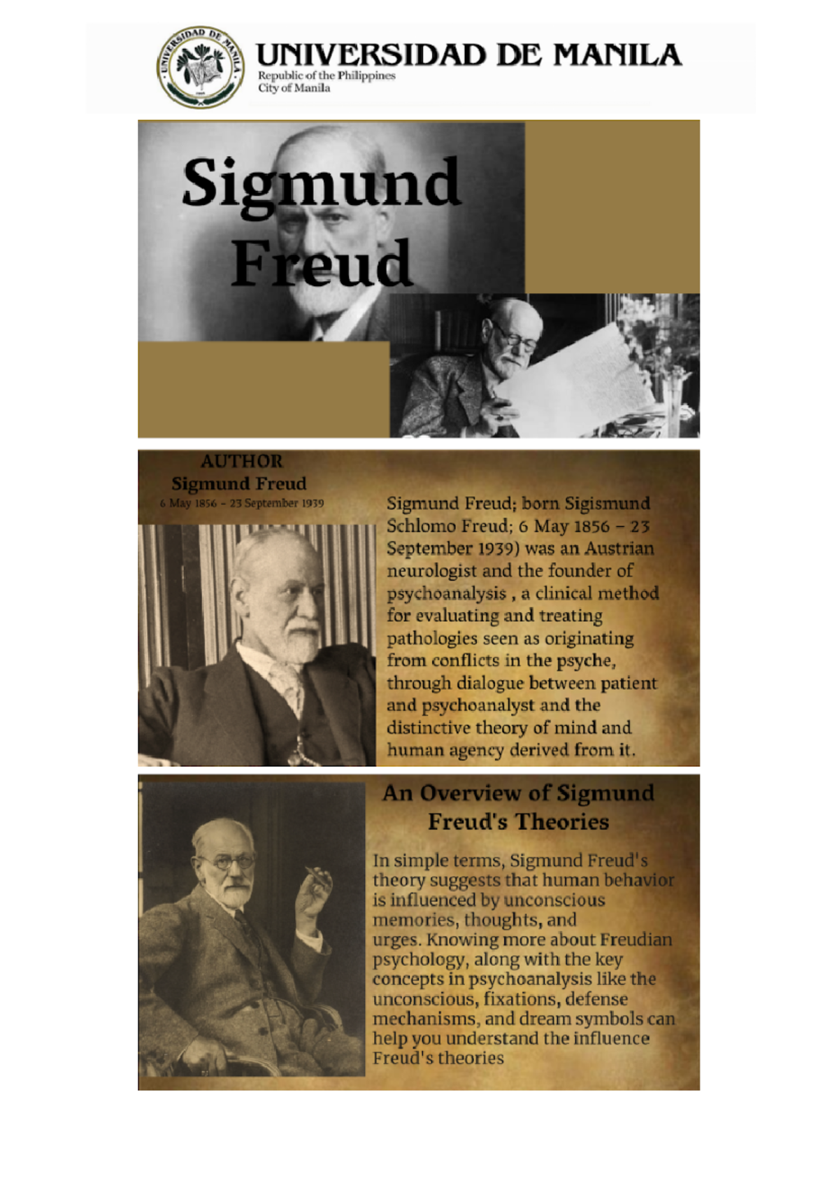 Sigmund Freud Summary - Social Work 21 - Studocu