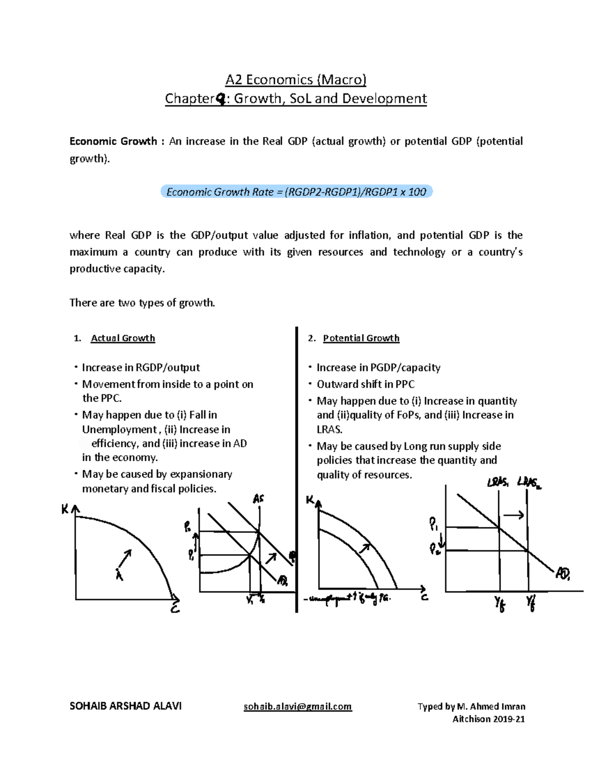 A2 Economics chapter 9 - notes econ - SOHAIB ARSHAD ALAVI sohaib@gmail ...