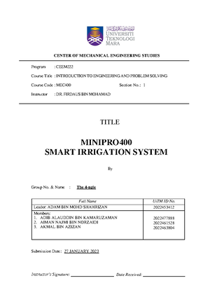 14102022 Chapter 2 System Model Representations - Tutorial 2. 1 M. H. M. Ramli, haniframli@uitm ...