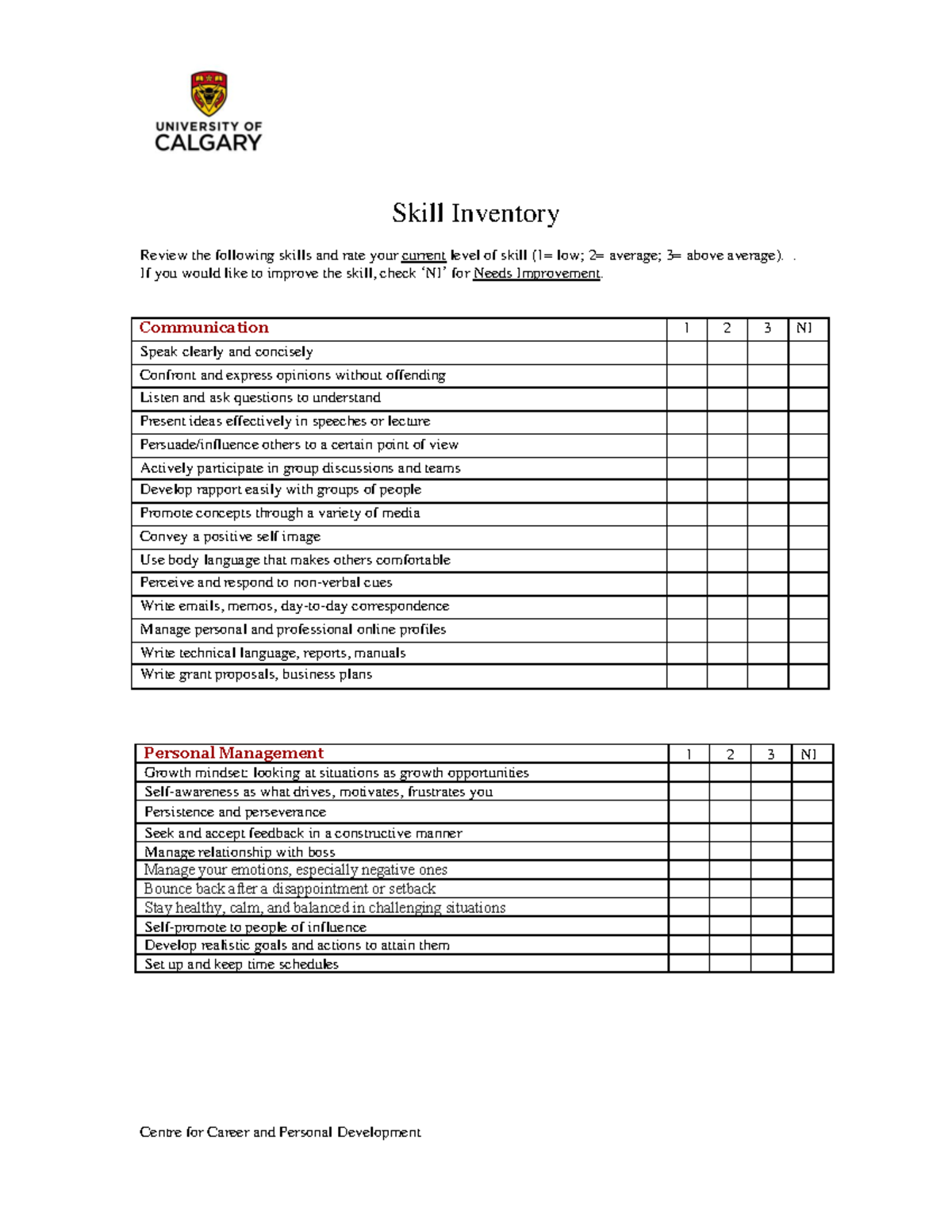 Competency Inventory ...