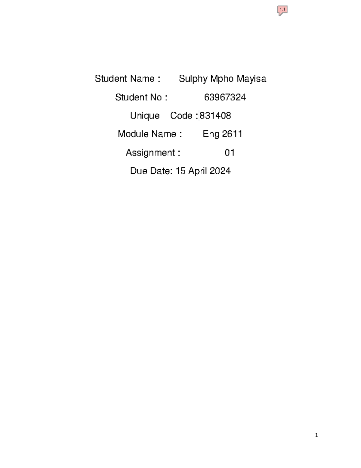 4 5926777108650006160 240520 090733 - Student Name : Sulphy Mpho Mayisa ...