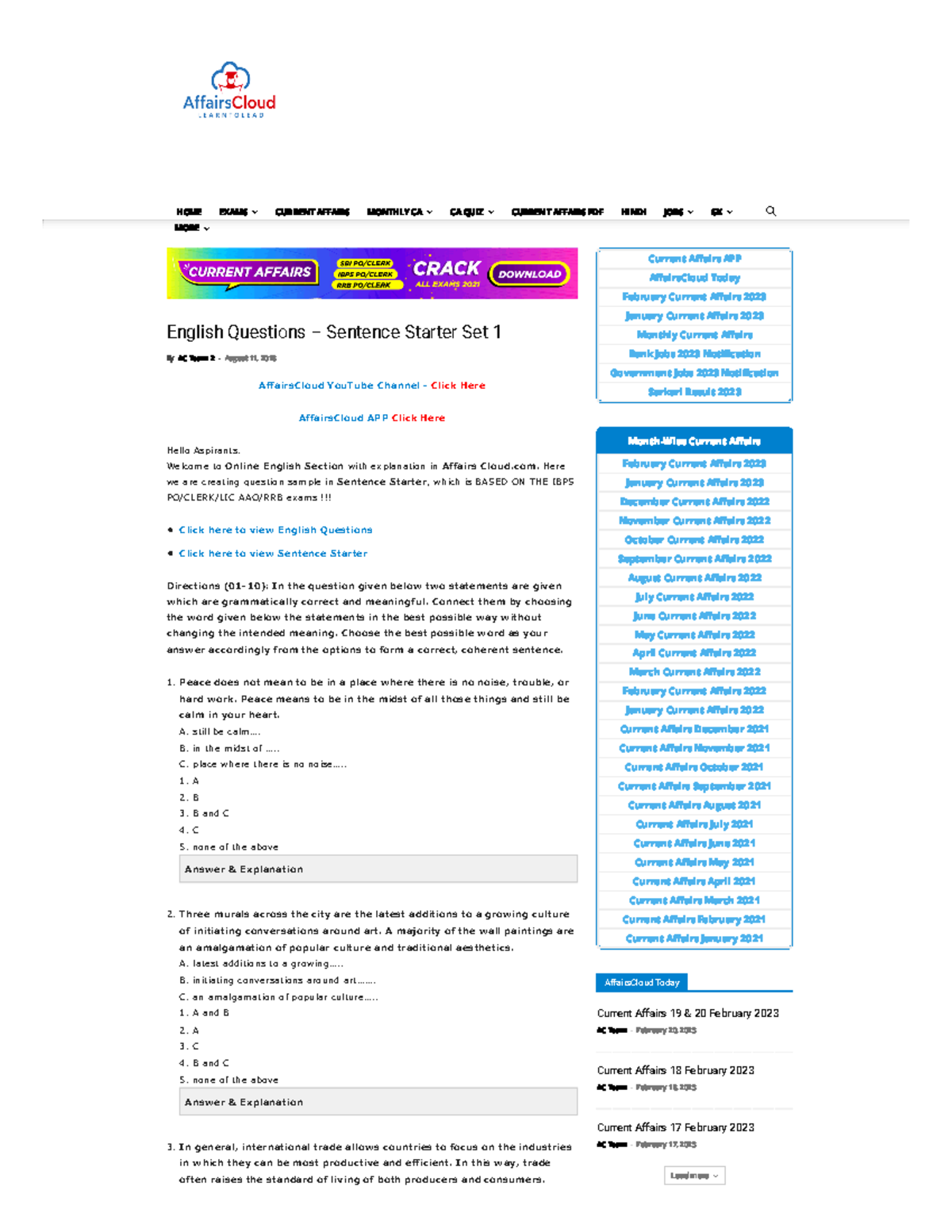 Affairscloud com english questions sentence starter set 1 - English Questions – Sentence Starter ...