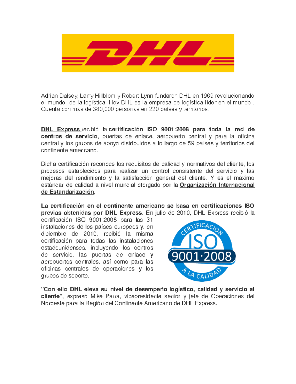 Gestión de calidad ACT 2 - Adrian Dalsey, Larry Hillblom y Robert Lynn ...