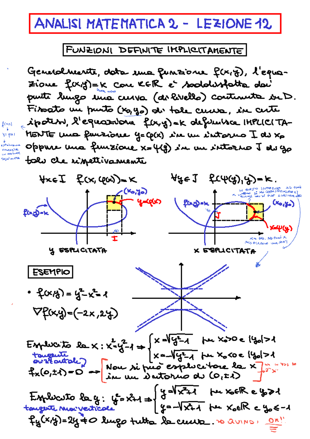 Funzioni definite implicite - Ingegneria meccanica - UniRoma2 - Studocu