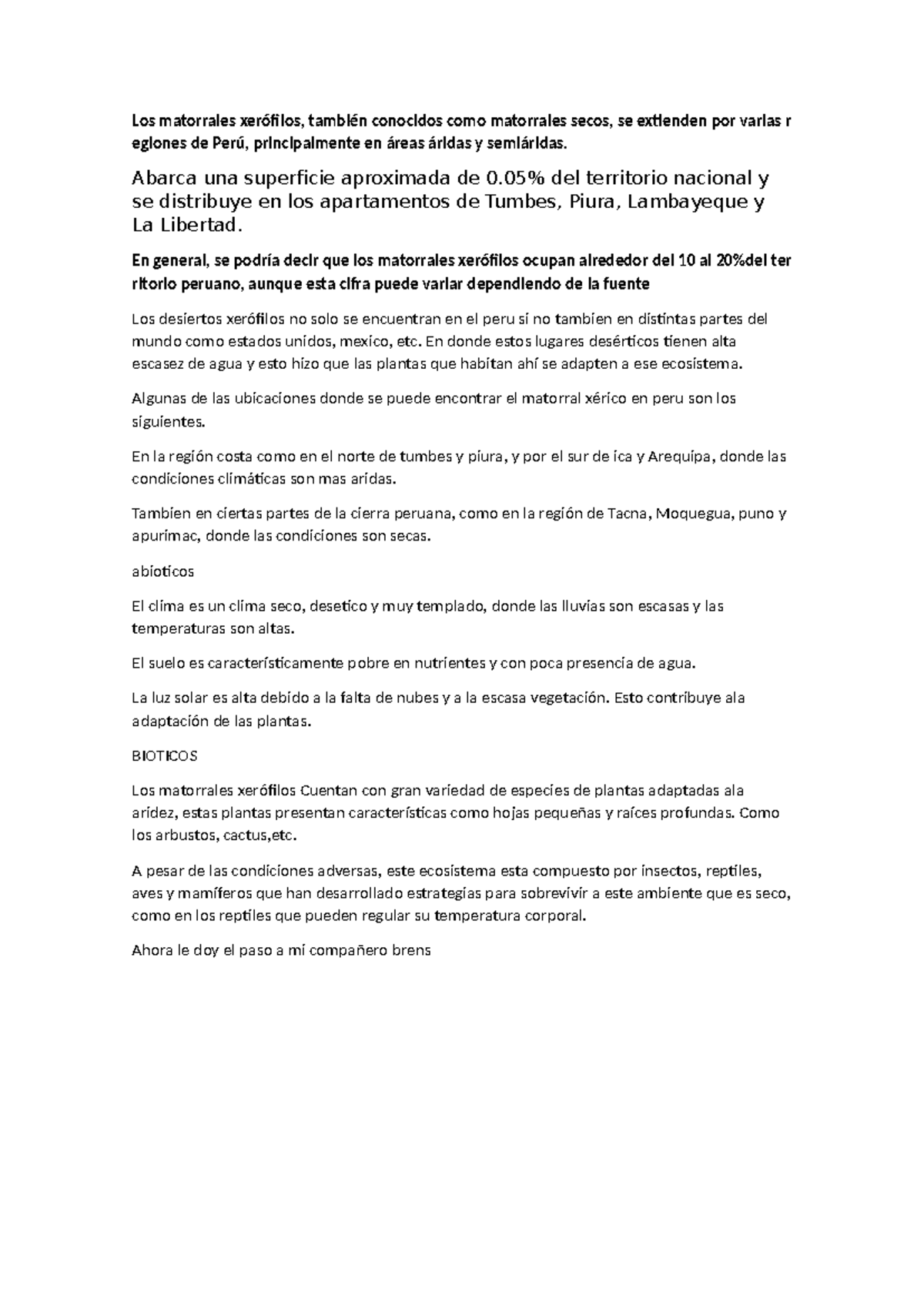 Los - Los matorrales xerofi - Los matorrales xerófilos, también ...