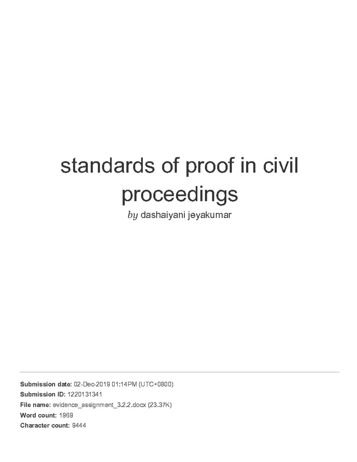Standards of proof in civil proceedings-2 - standards of proof in civil ...