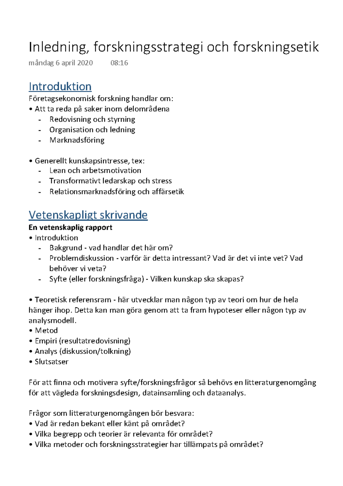 Inledning, forskningsstrategi och forskningsetik - Warning: TT: undefined function: 32 Warning ...
