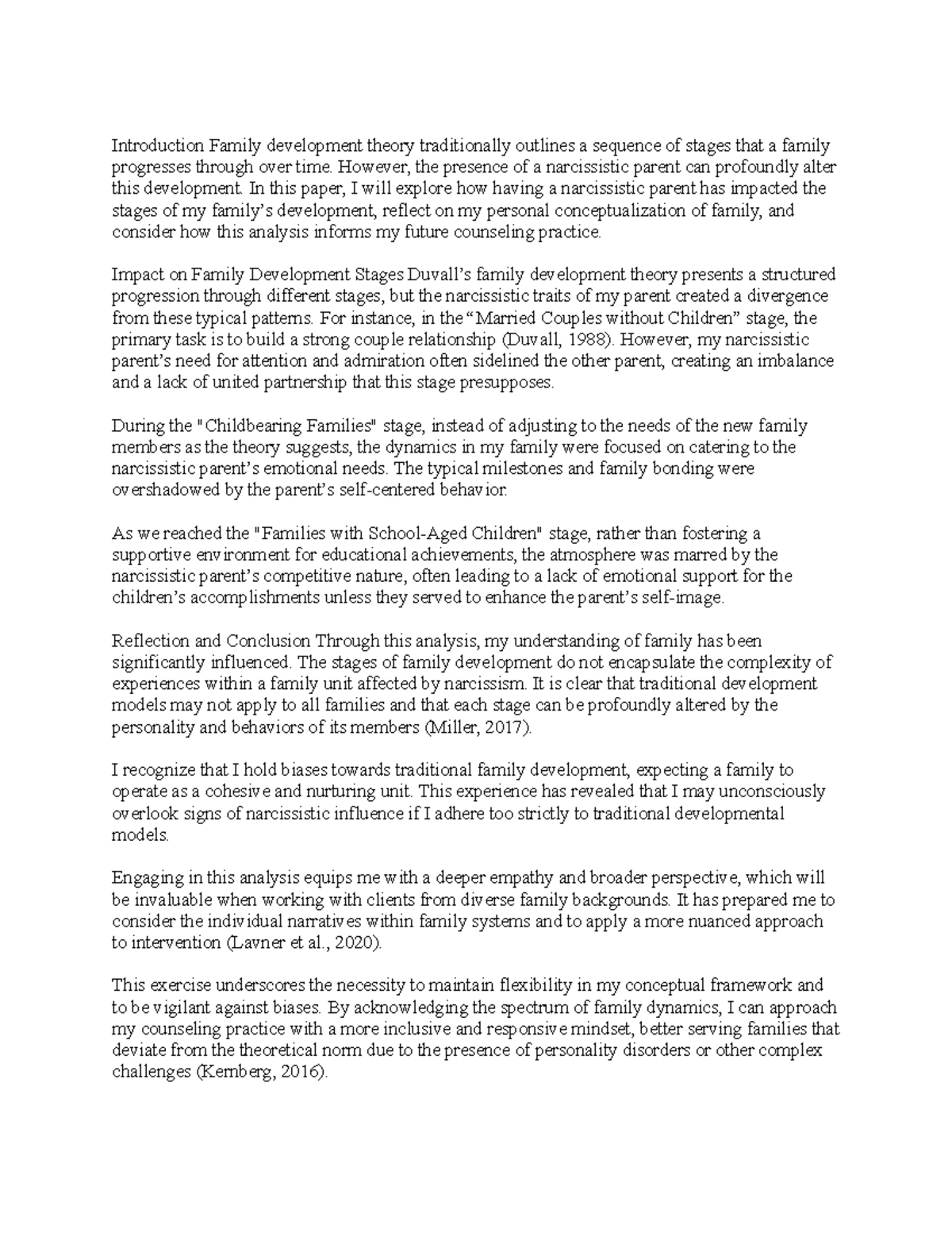 Introduction Family development theory traditionally outlines a ...