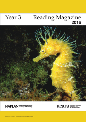E3 naplan 2016 final test reading magazine year 7 (redacted name on ...