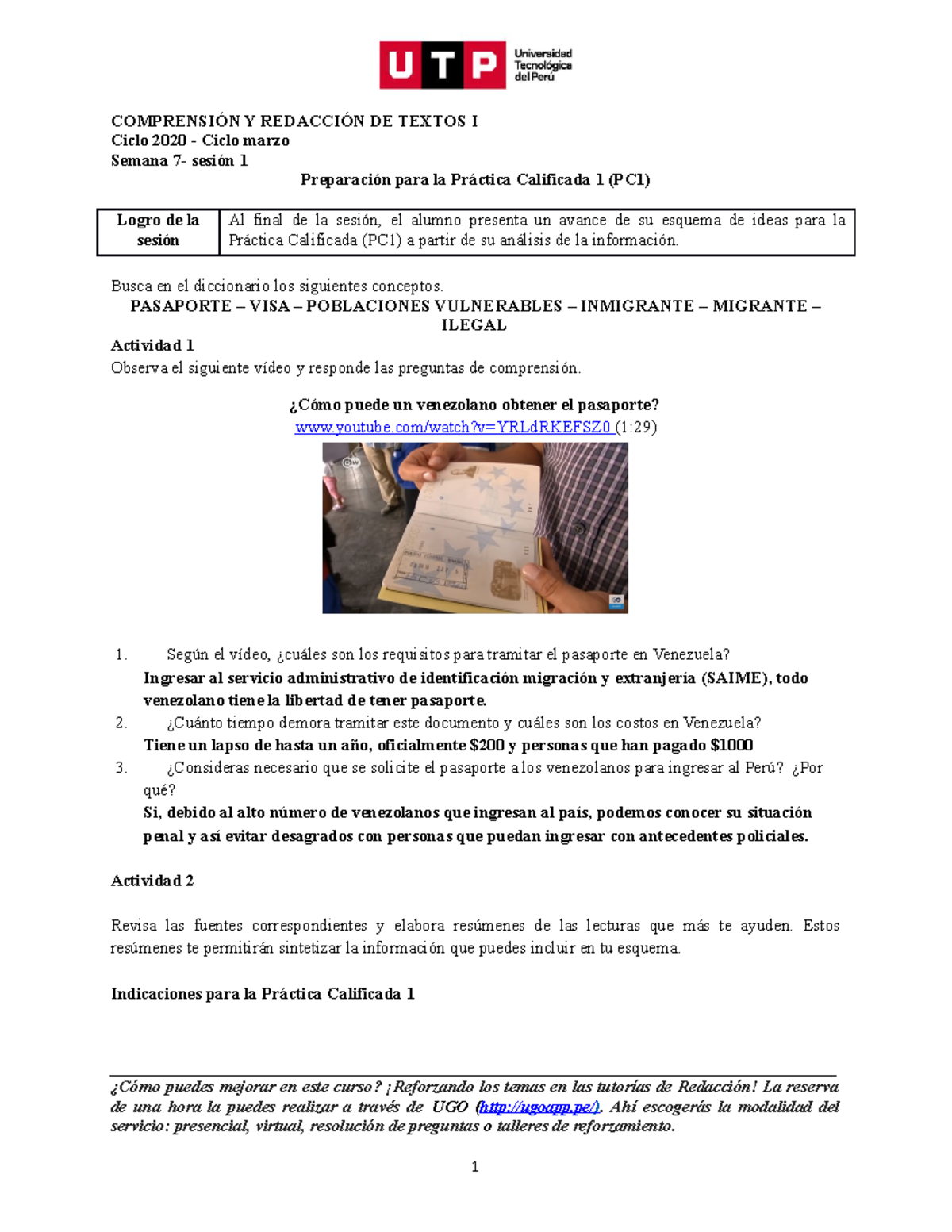 S07.s1 estructura del texto - COMPRENSIÓN Y REDACCIÓN DE TEXTOS I Ciclo ...