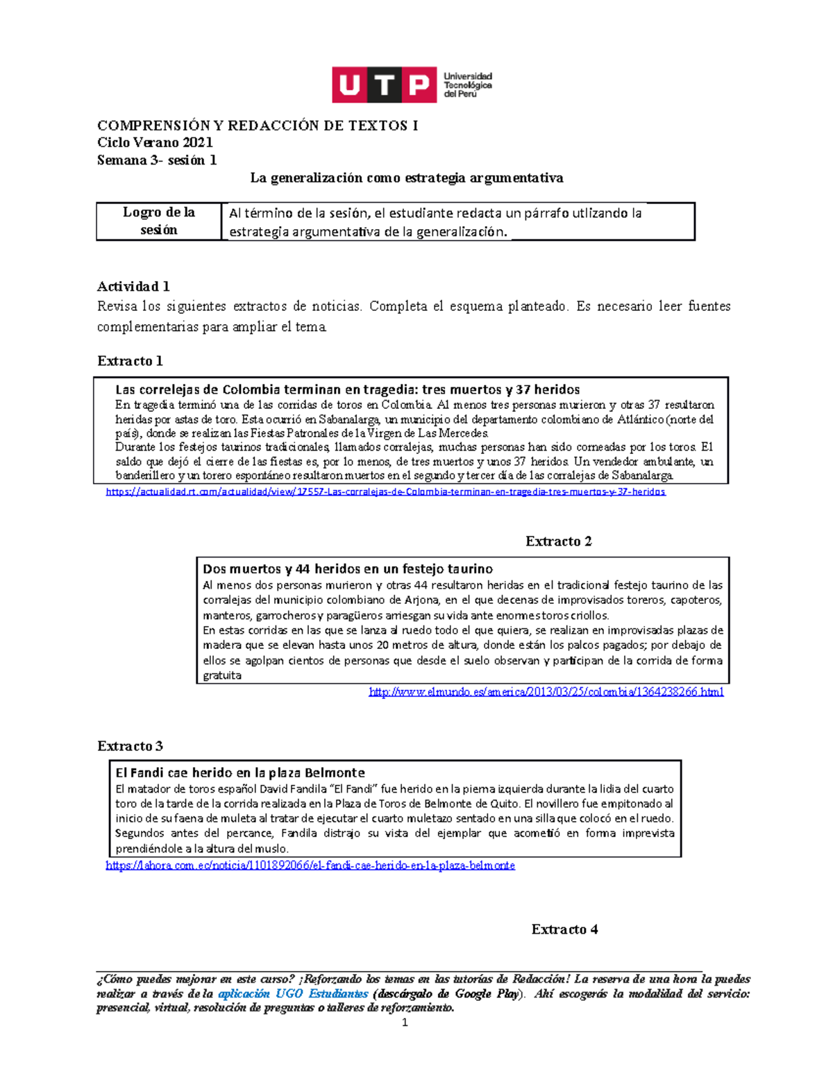 S03.s1- B - PLANTILLA - COMPRENSIÓN Y REDACCIÓN DE TEXTOS I Ciclo ...