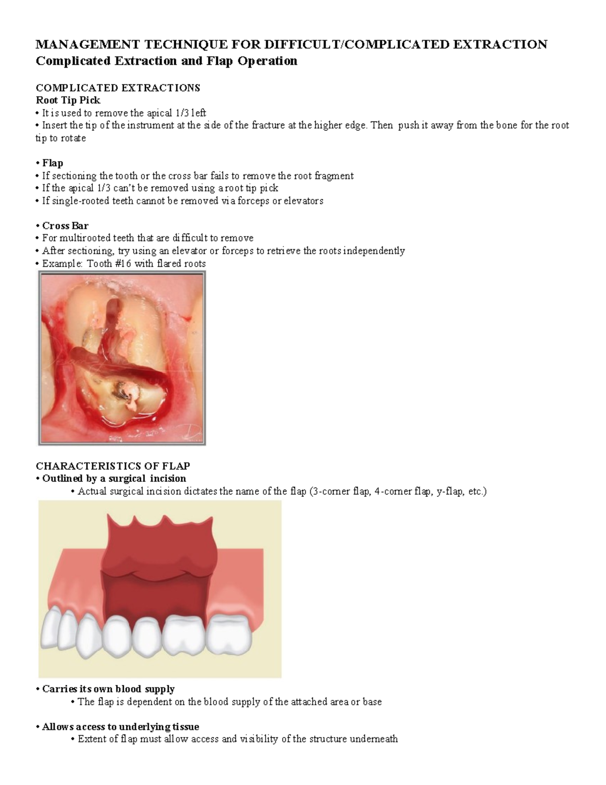 Oral surgery flaps - MANAGEMENT TECHNIQUE FOR DIFFICULT/COMPLICATED ...
