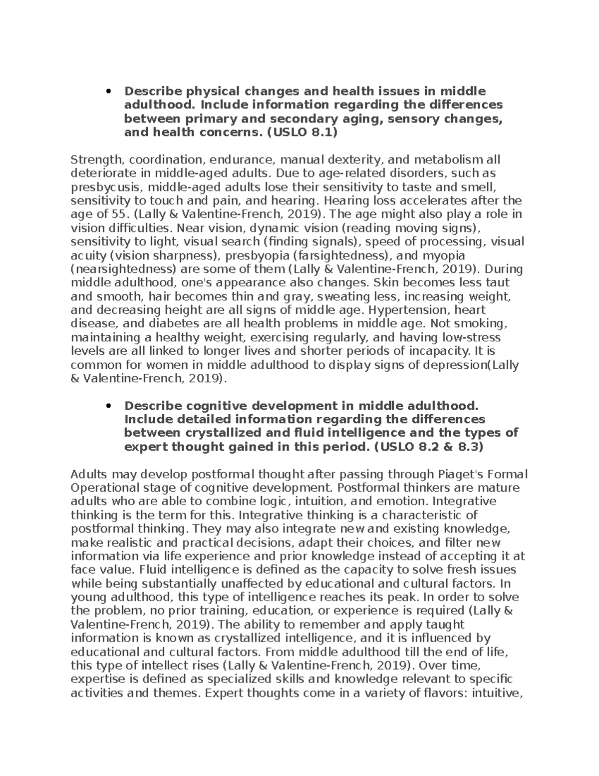 Week 8 dev - Discussion - Describe physical changes and health issues ...