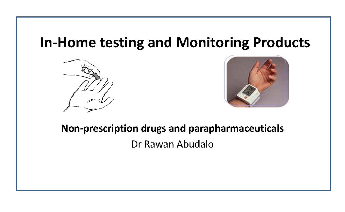 17. In-Home testing and Monitoring Products - In-Home testing and ...