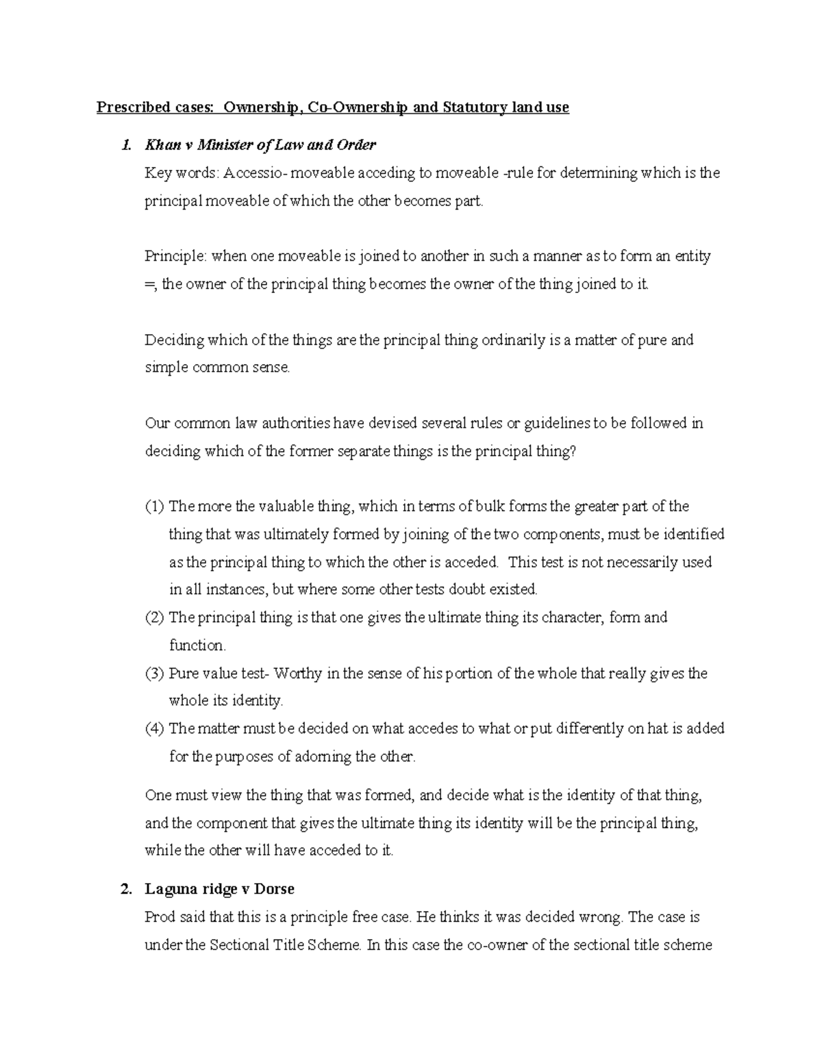 Property case laws on Ownership and Neighbor law - Prescribed cases ...