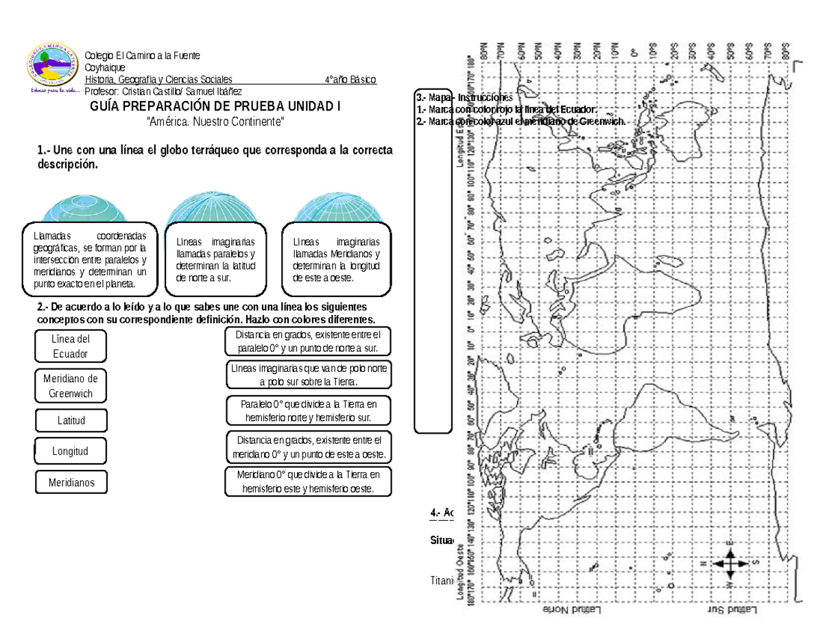 Guía - Resumen Preparación de Prueba - América Nuestro Continente ...