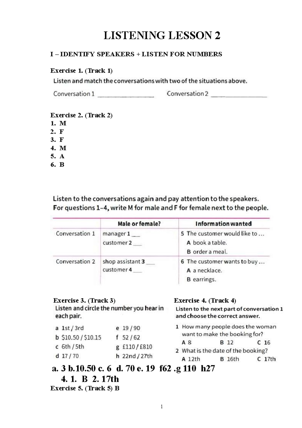 Listening Week 2 Lesson 2 - LISTENING LESSON 2 I – IDENTIFY SPEAKERS ...