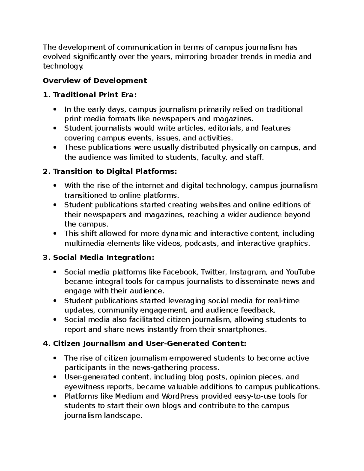 Development- Communication - The development of communication in terms ...