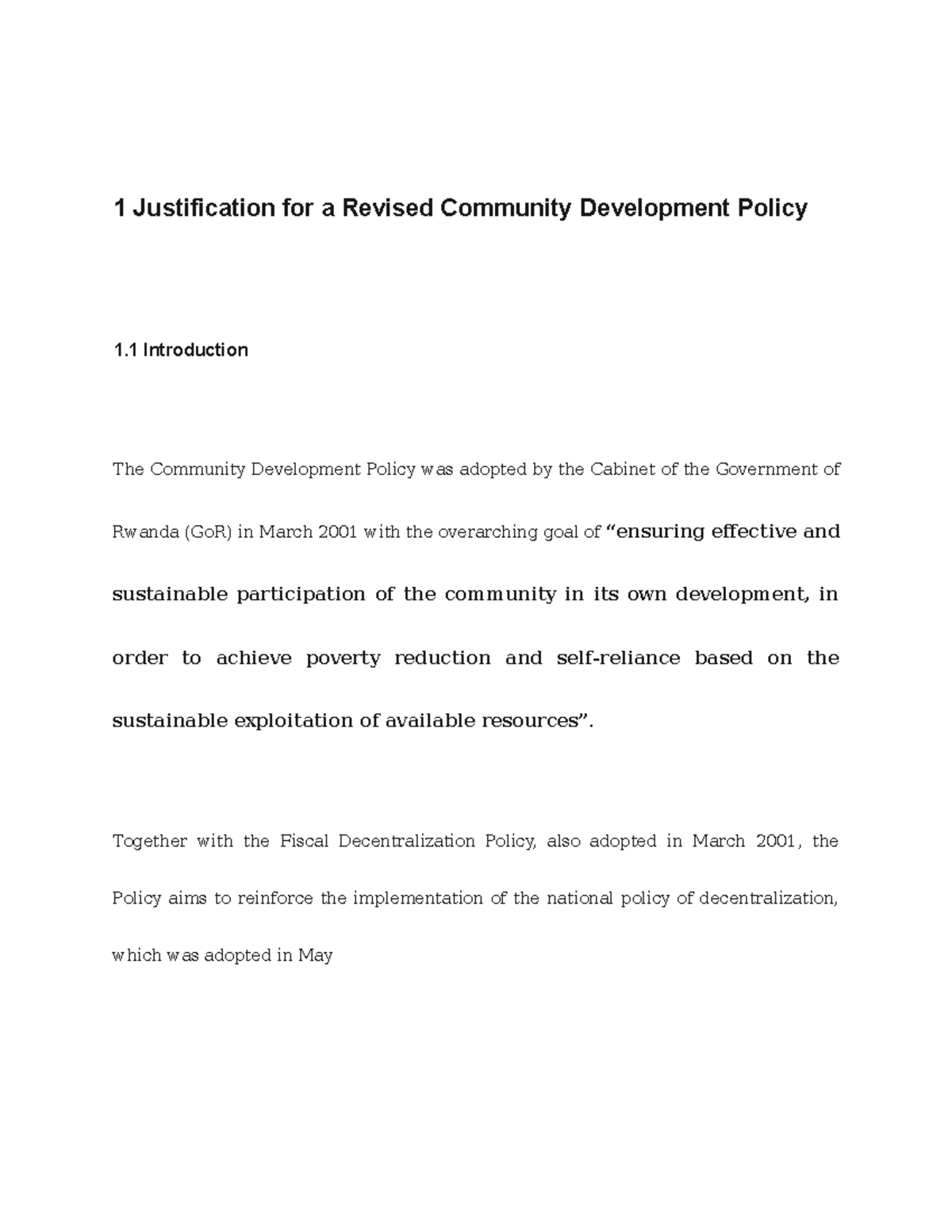 CD20 - notes - 1 Justification for a Revised Community Development ...