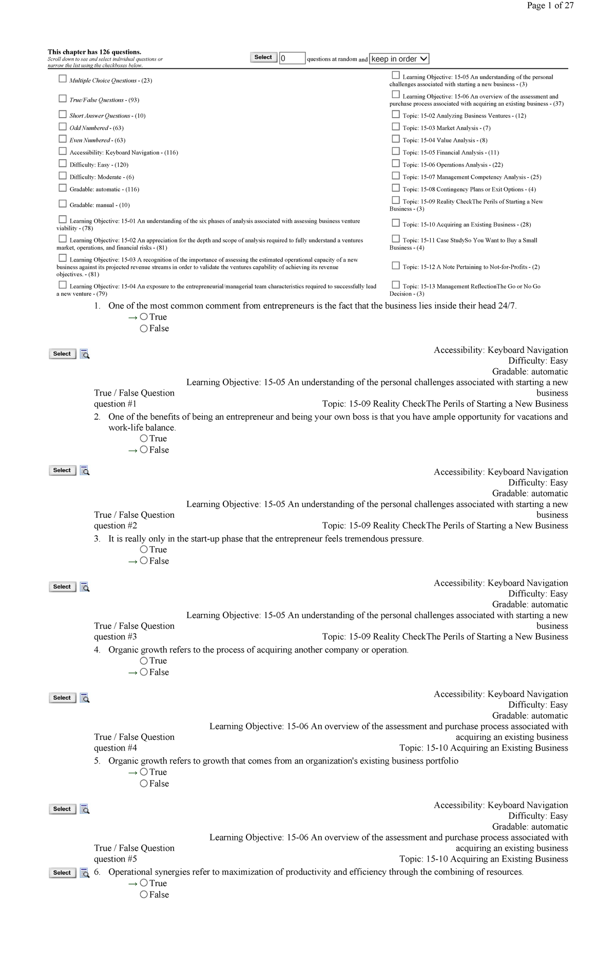 Exam 9 July, questions and answers - Page 1 of 27 This chapter has 126 ...