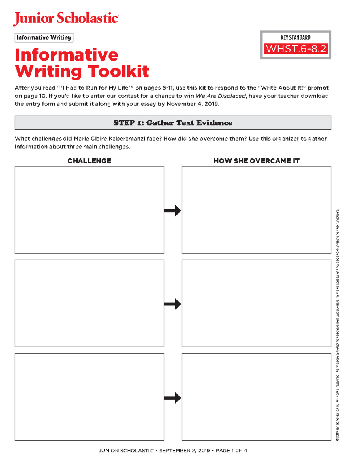 JS 090219 WEB Informative Writing Toolkit - After you read “ ‘I Had to ...